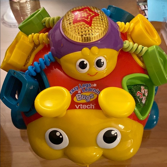 vtech | Toys | Vintage Vtech Crazy Legs Learning Bugs Toy With Pull ...